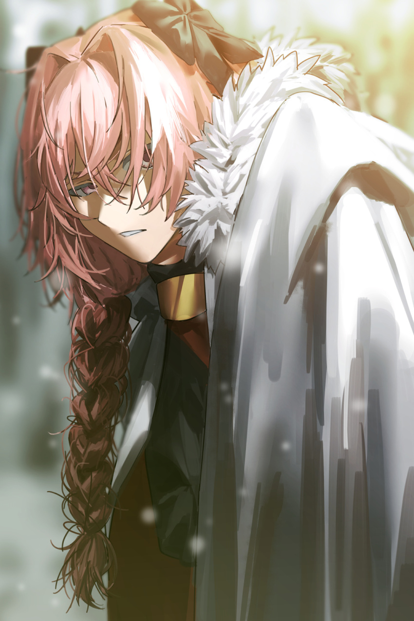 Safebooru - 1boy astolfo (fate) black bow bow braid coat emblem fate ...