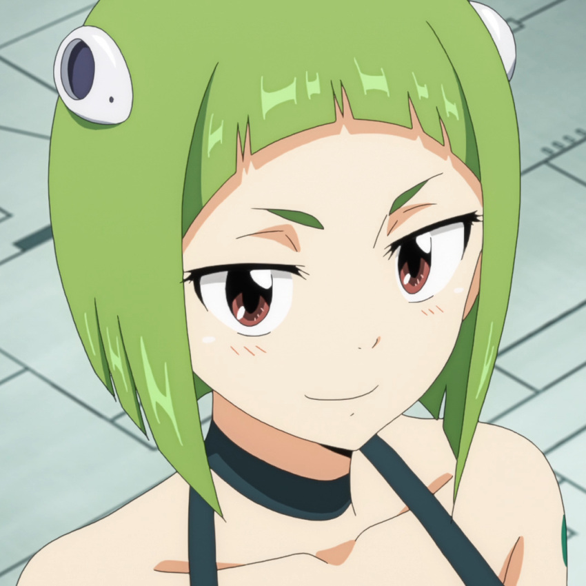 Safebooru - anime screenshot bare shoulders dress eden's zero green ...