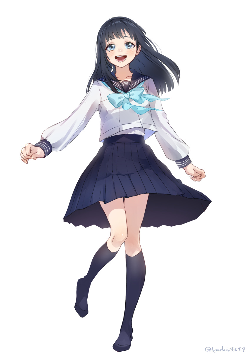 Safebooru - 1girl absurdres akebi-chan no serafuku akebi komichi bangs black hair black legwear ...