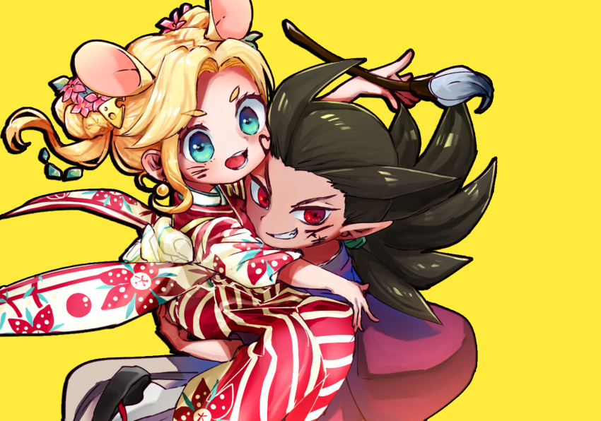 Safebooru - 1boy 1girl alternate costume animal ears aqua eyes blonde ...