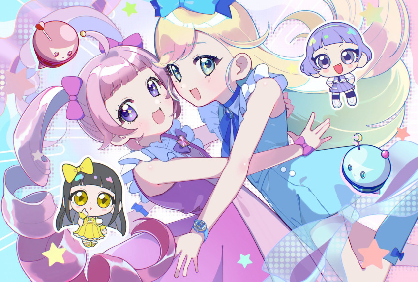 Safebooru - 4girls aozora himari blonde hair blue eyes blunt bangs bow hair bow highres himitsu ...