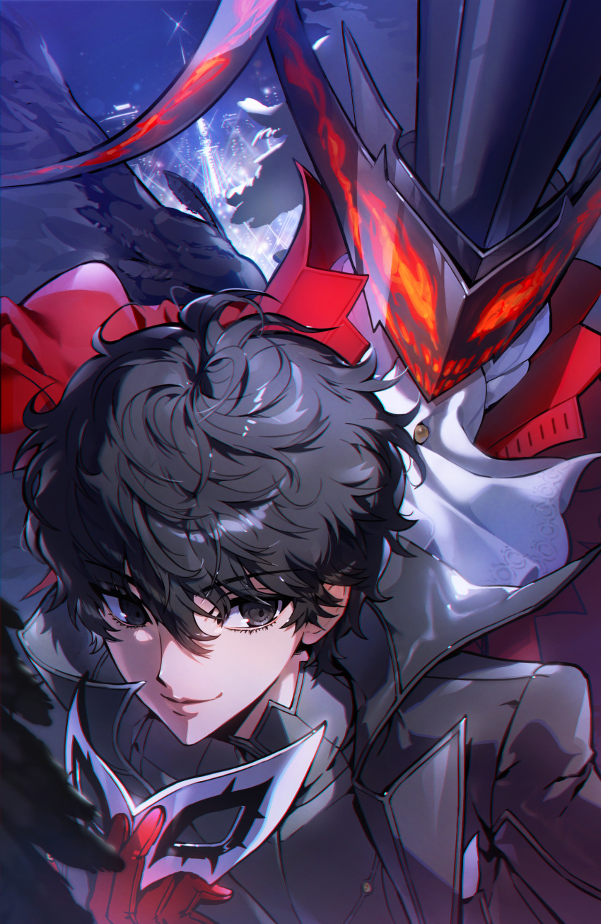 Safebooru - 1boy 1other absurdres amamiya ren arsene (persona 5) ascot ...