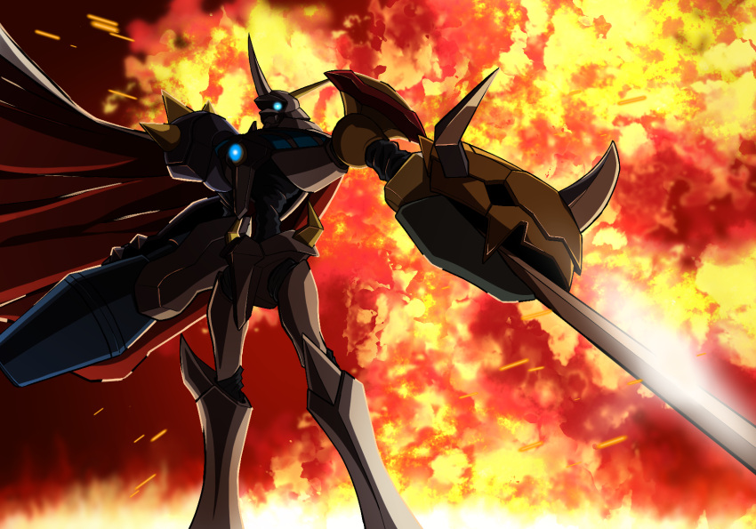 Safebooru - arm blade arm cannon asymmetrical dual wielding blue eyes ...