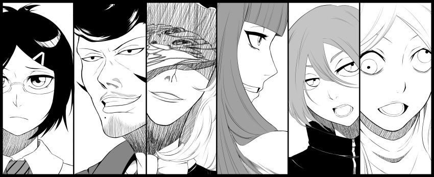 Safebooru - 2girls 4boys 6 9 absurdres atouda ako (character) bleach ...