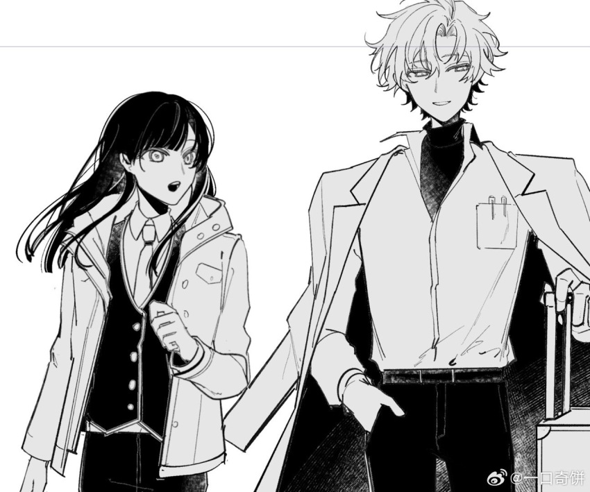 Safebooru - 1boy 1girl :o accookie akira (female) (mahoutsukai no ...