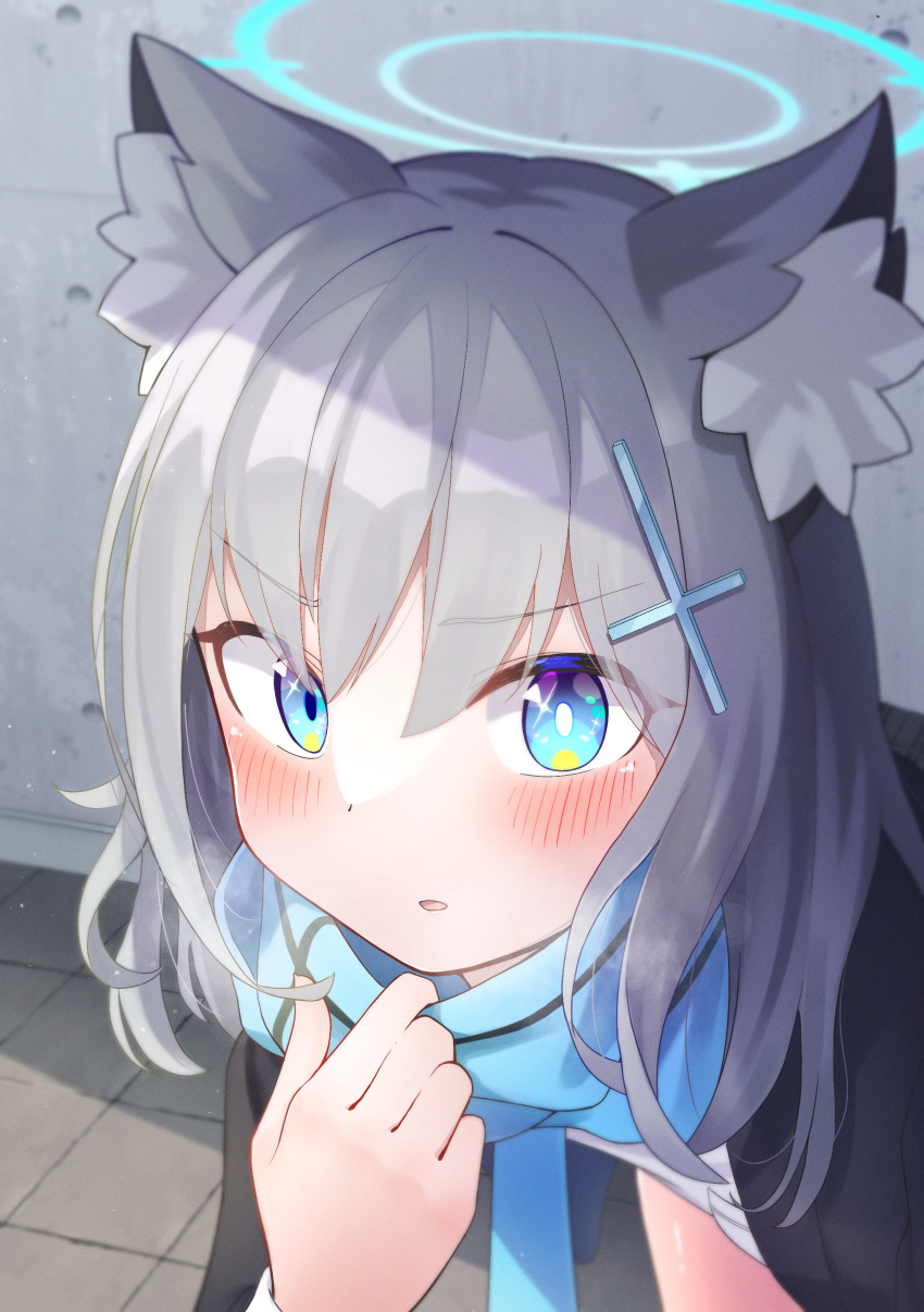 Safebooru - 1girl absurdres animal ear fluff animal ears blue archive blue eyes blue necktie ...