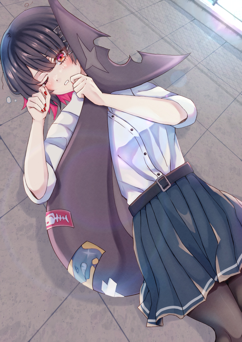 Safebooru - 1girl absurdres belt black belt black hair black skirt blush breasts ellen joe ellen ...