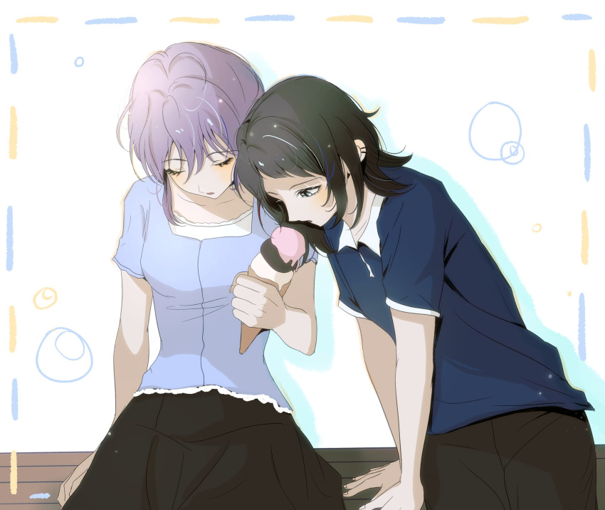 Safebooru - 2girls bang dream! bang dream! it's mygo!!!!! black hair blue eyes blue shirt ...