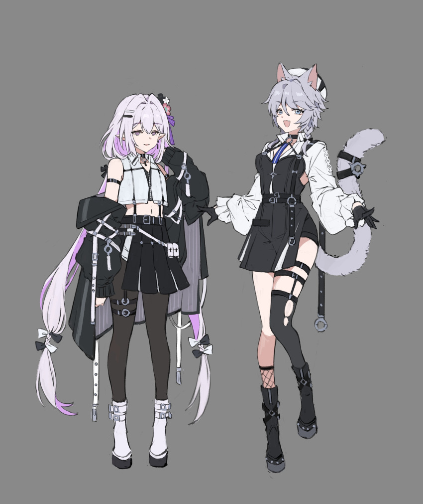 Safebooru - 2girls absurdres alternate costume animal ears apron black ...