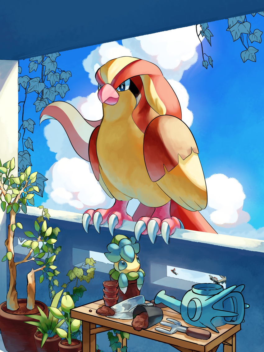 Safebooru - 2others alternate color clouds dirt flower pot fomantis ...