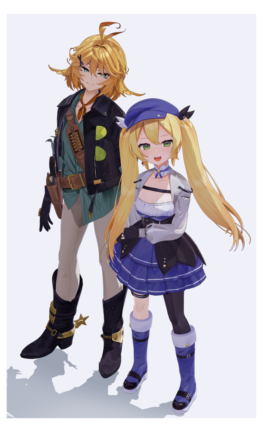 Safebooru - 2girls absurdres ahoge blonde hair dokibird (vtuber ...