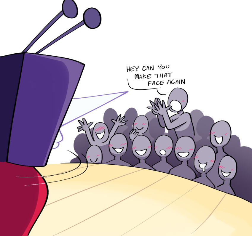 Safebooru - 1boy ant tenna arms up audience blush colliholly commentary ...