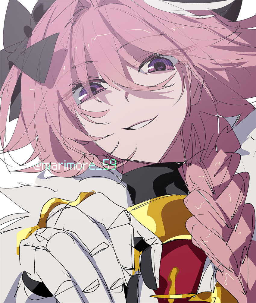 Safebooru - 1boy androgynous artist name astolfo (fate) black bow bow ...