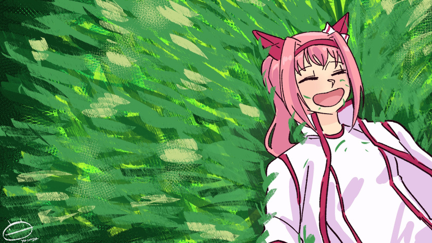Safebooru - 1girl animal ears breaking bad closed eyes grass haru urara ...