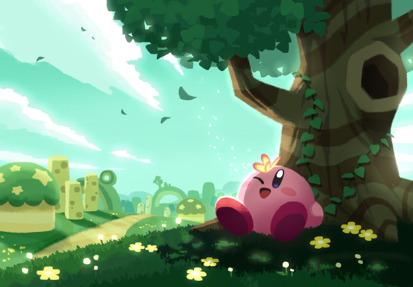 Safebooru - ;d aruco co blue eyes blue sky blush blush stickers bug butterfly butterfly on head ...