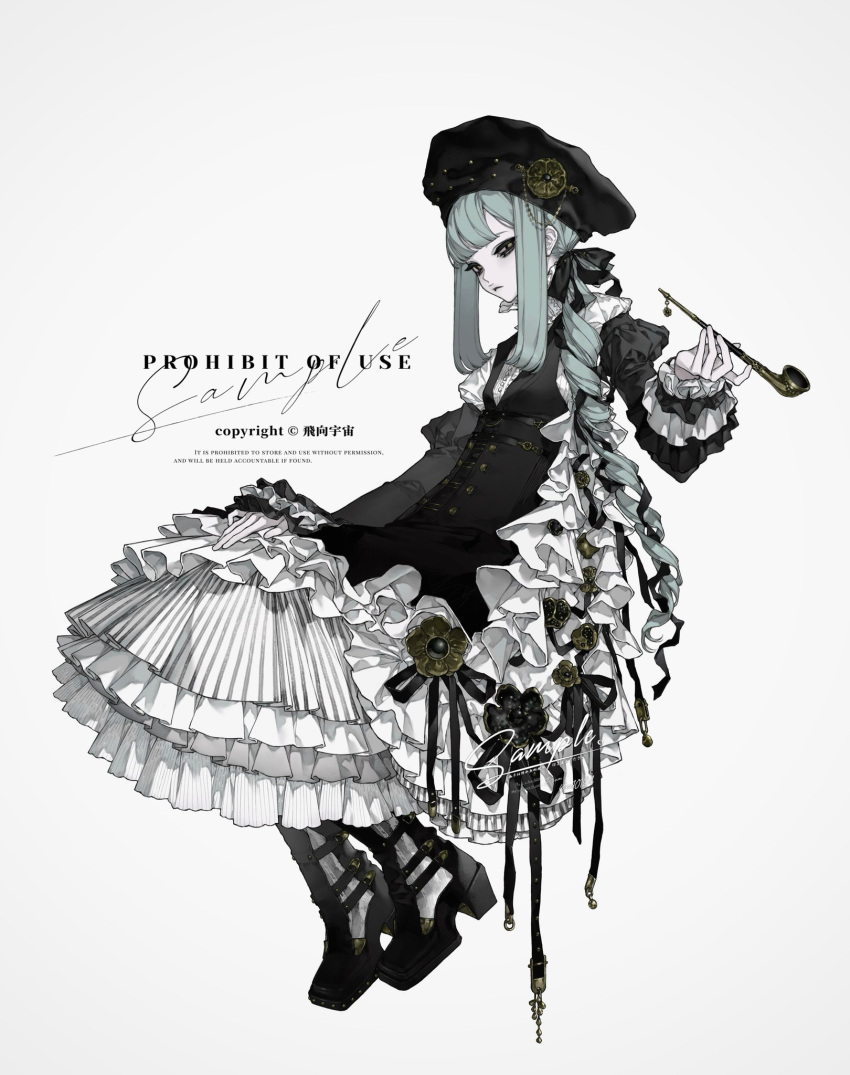 Safebooru - 1girl belt beret black dress bonnet dress drill hair frilled dress frilled hairband ...