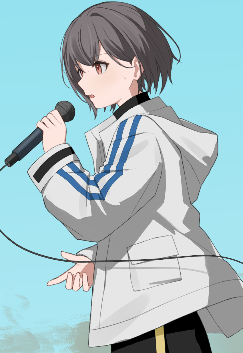 Safebooru - 1girl absurdres bang dream! bang dream! it's mygo!!!!! blue background brown eyes ...