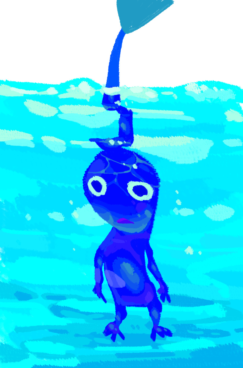 Safebooru - air bubble black eyes blue pikmin blue skin blue theme ...