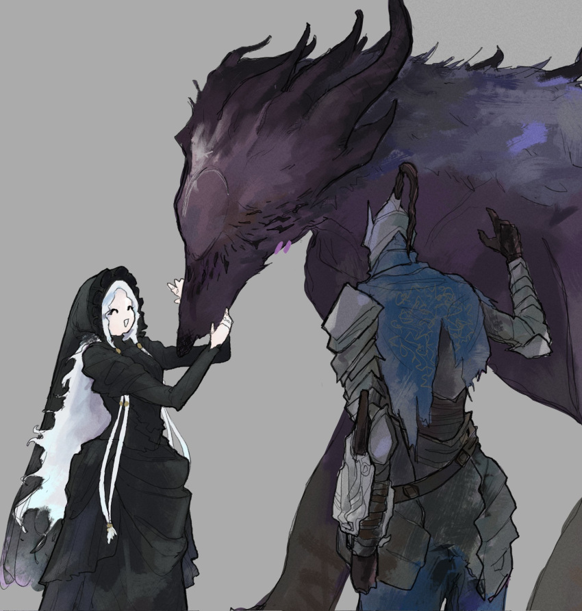 Safebooru - 1girl 2boys :d ^ ^ armor artorias the abysswalker artorias ...