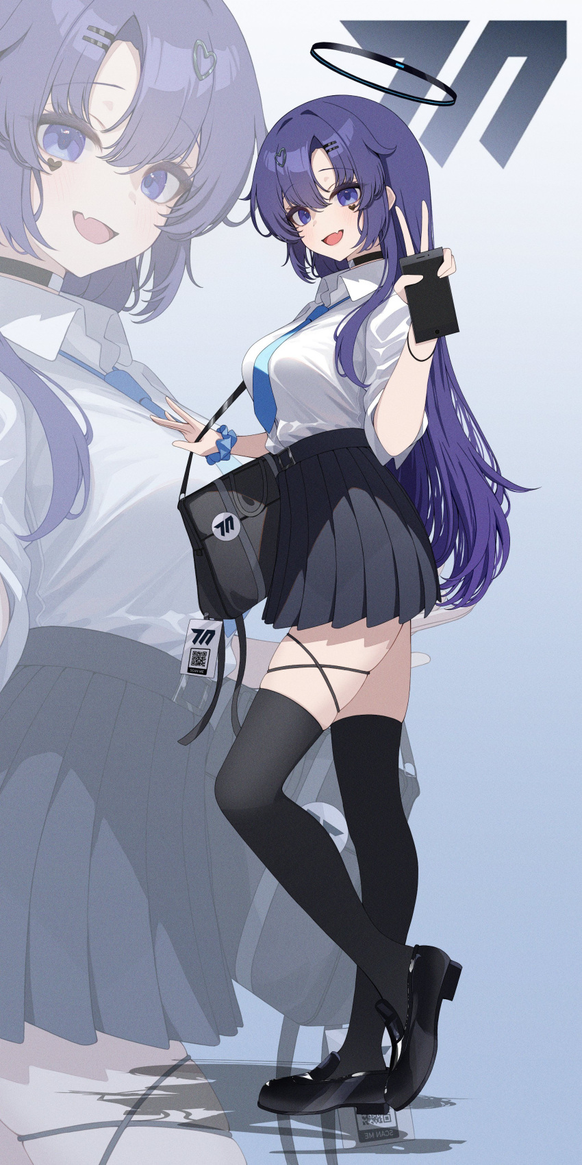 Safebooru - 1girl absurdres alternate hairstyle belt black belt black choker black shoes black ...