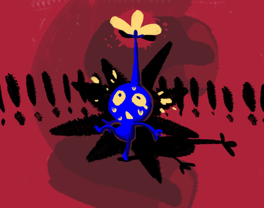 Safebooru - ! !! ^^^ black eyes blue pikmin blue skin colored skin ...