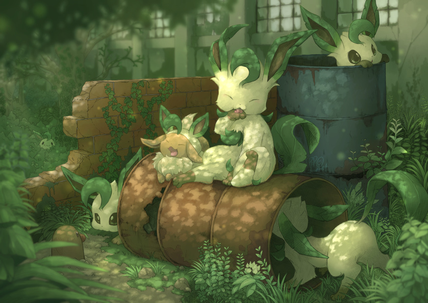 Safebooru - :3 animal focus brick wall broken window brown eyes closed ...