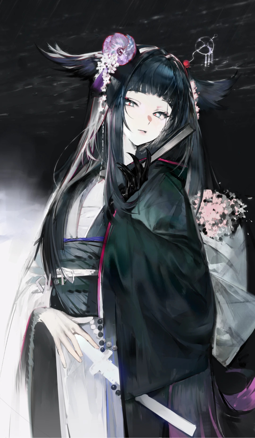 Safebooru - animal ears arknights black gloves black hair blunt bangs ...