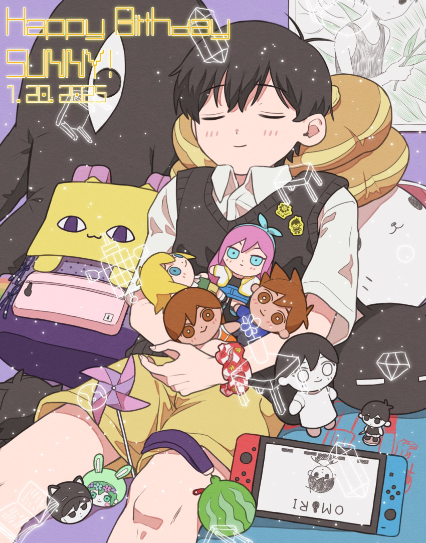 Safebooru - 1boy antenna hair aubrey (faraway) (omori) aubrey (omori ...