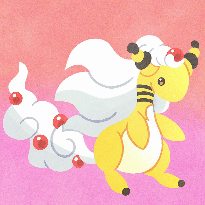 Safebooru - ampharos black eyes fluffy forehead jewel full body gem ...