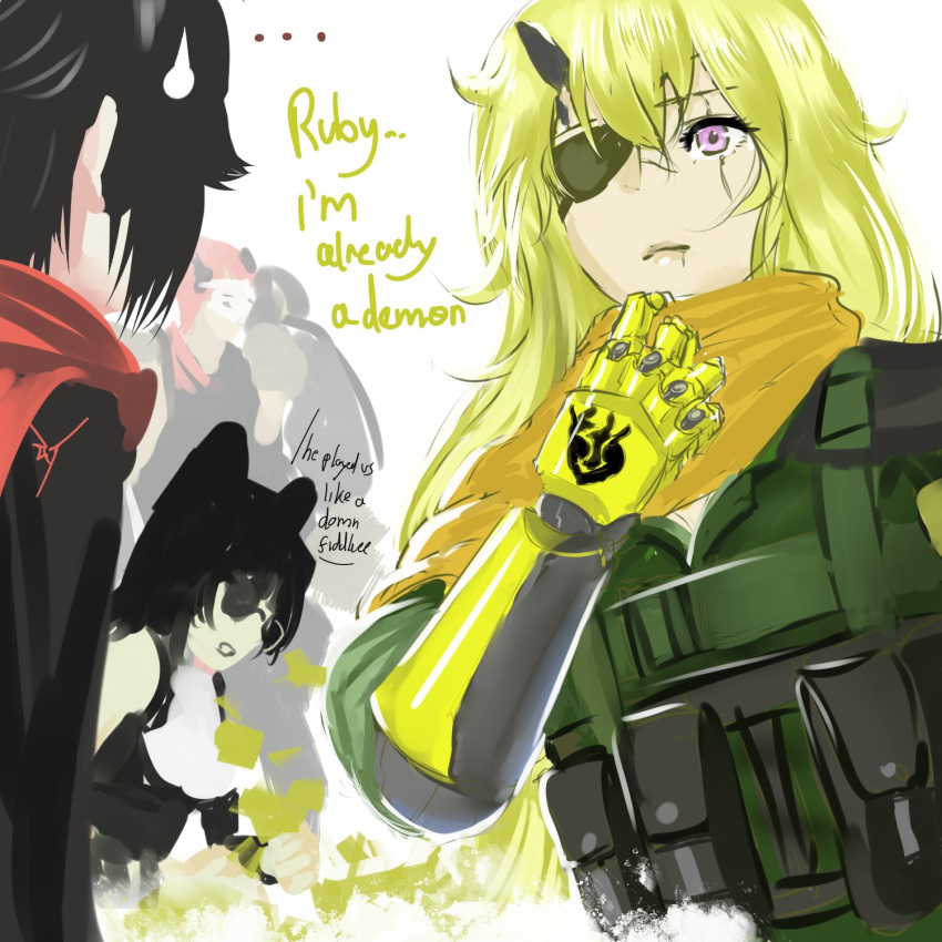 Safebooru - adam taurus armor big boss black hair blake belladonna cape ...