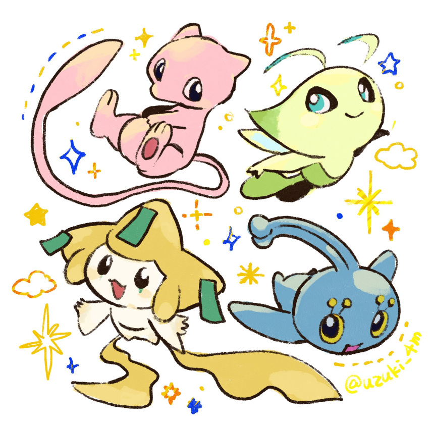 Safebooru - antennae blue eyes celebi closed mouth colored sclera ...