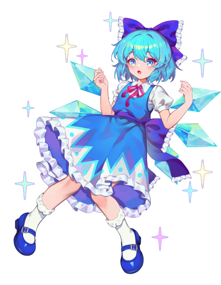 Safebooru - 1girl absurdres blue bow blue dress blue eyes blue hair ...