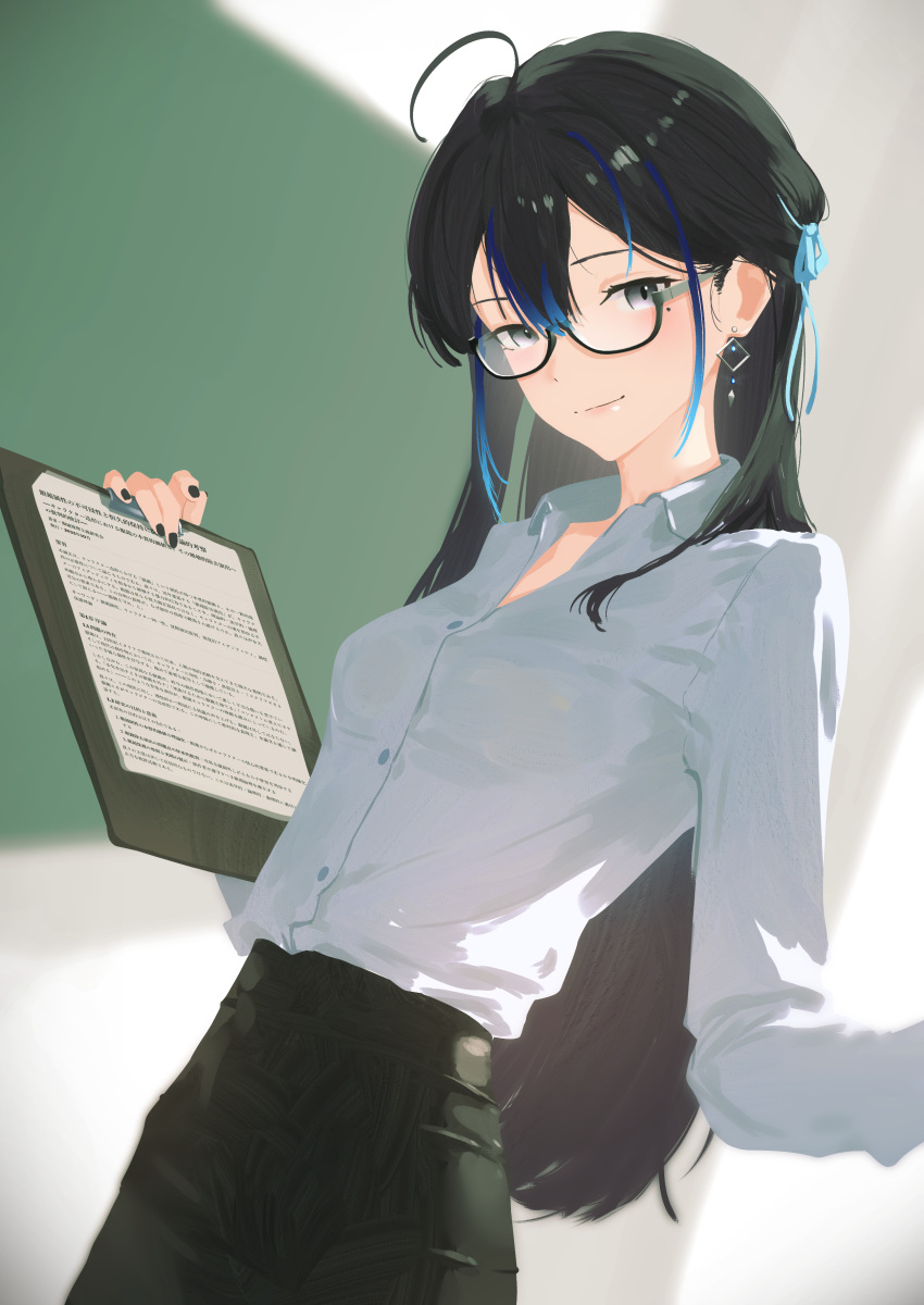 Safebooru - 1girl absurdres ahoge alternate costume alternate hair length alternate hairstyle ...