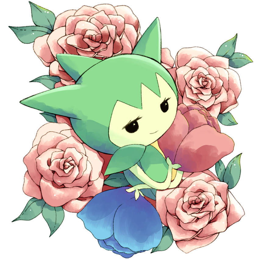 Safebooru - absurdres black eyes crossed arms flower highres looking at ...