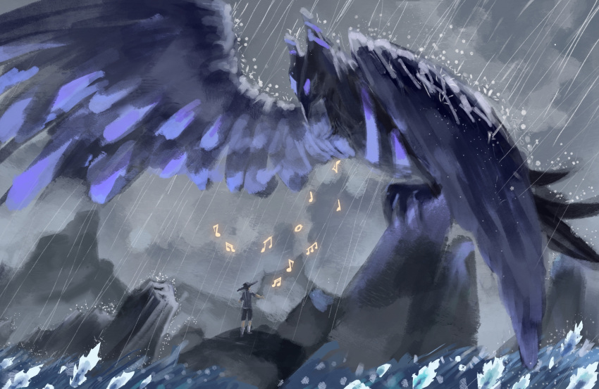 Safebooru - 1boy baijinhuaji bird chinese commentary creature friends ...
