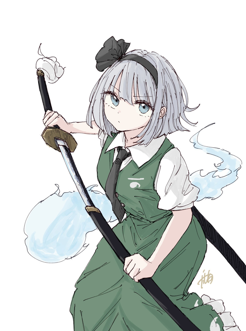 Safebooru - 1girl black hairband black necktie blue eyes commentary ...