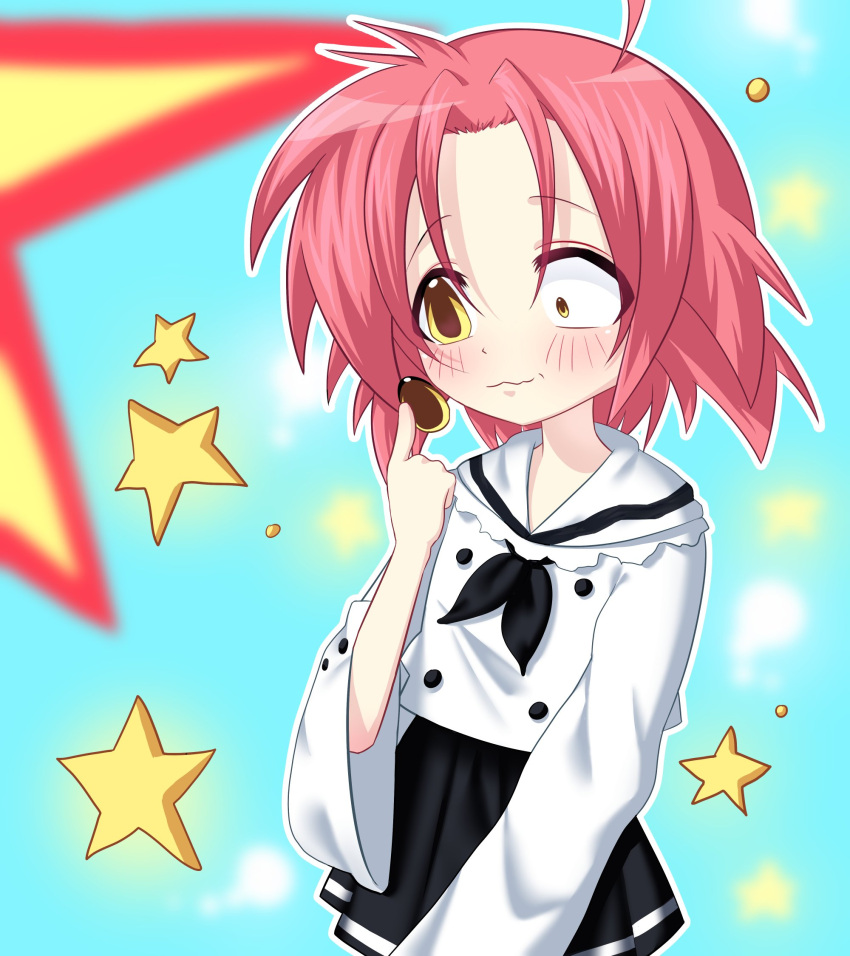Safebooru - 1girl ahoge black neckerchief black skirt blurry blurry ...