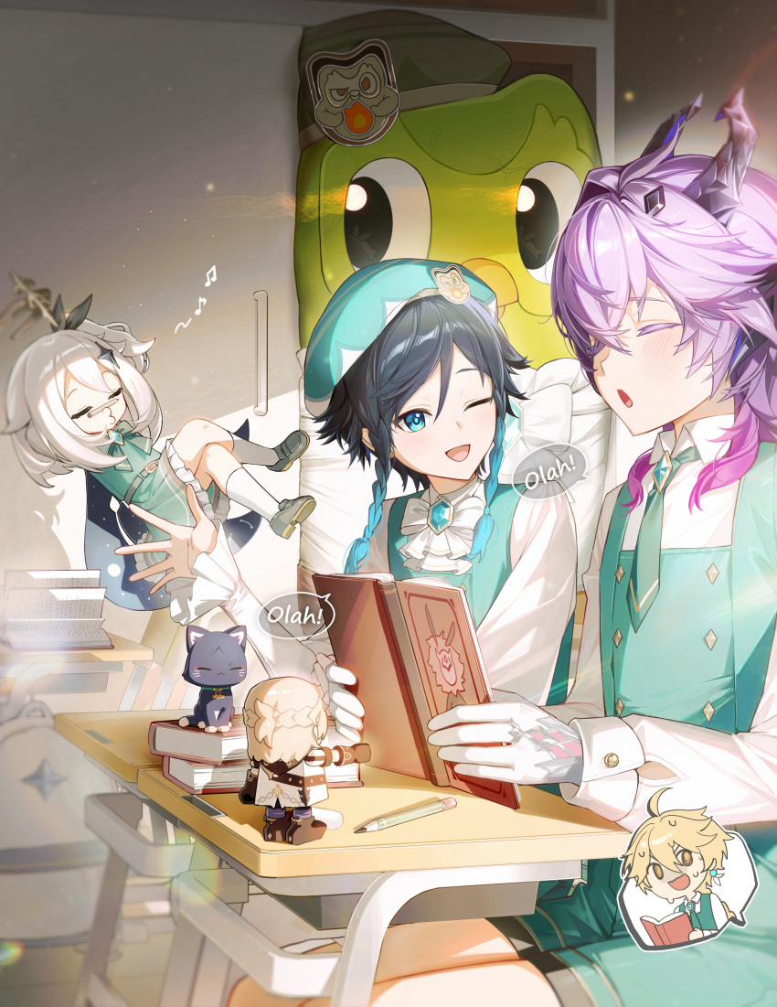 Safebooru - 1boy 4girls absurdres aether (genshin impact) albedo ...