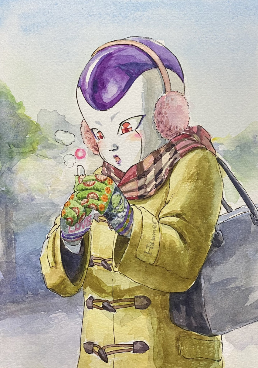 Safebooru - 1boy artist name bag blush breath coat dragon ball dragon ...