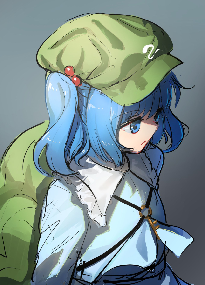 Safebooru 1girl Backpack Bag Blue Eyes Blue Hair Blue Shirt Collared 5099
