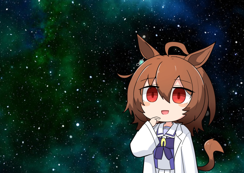 Safebooru - 1girl agnes tachyon (umamusume) ahoge animal ears blush stickers bow bowtie brown ...