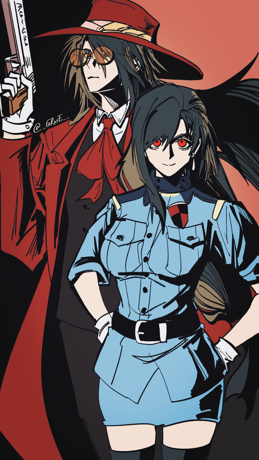 Safebooru - 1boy 1girl absurdres alucard (hellsing) alucard (hellsing ...