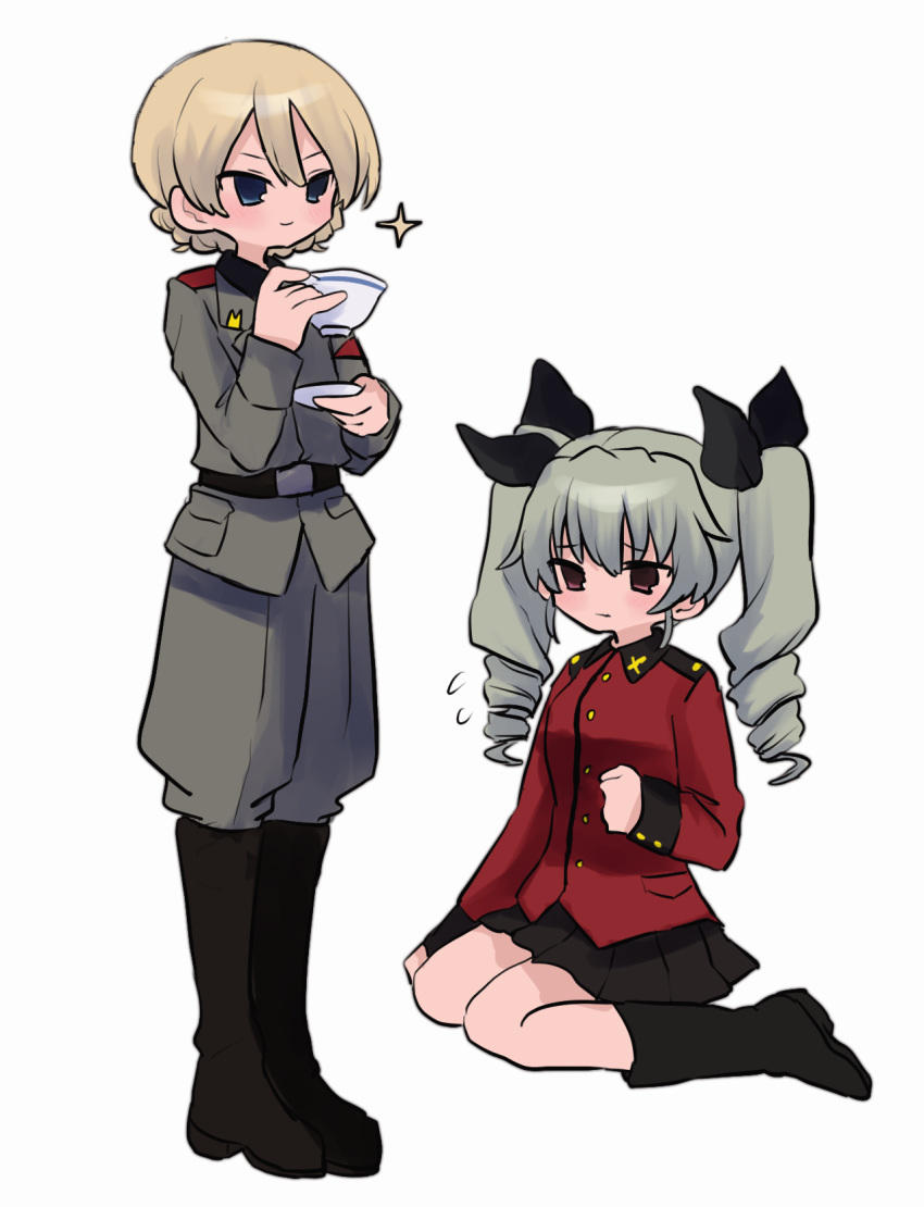 Safebooru - 2girls anchovy (girls und panzer) anchovy (girls und panzer) (cosplay) anzio ...