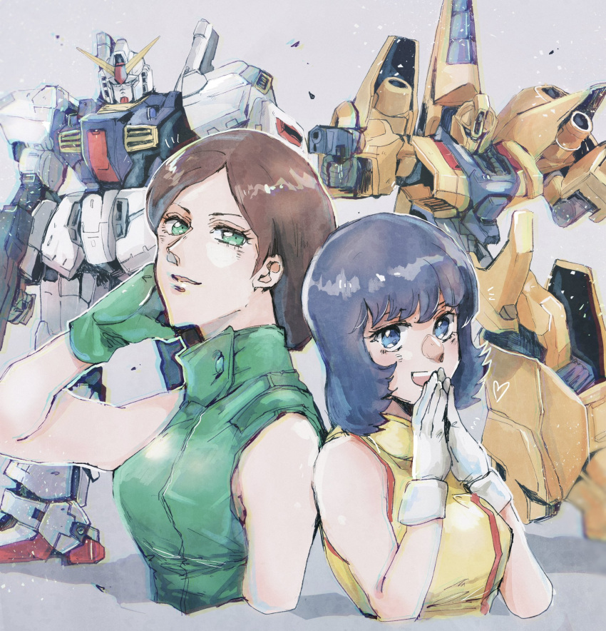 Safebooru - 2girls bangs blue eyes blue hair breasts emma sheen fa ...