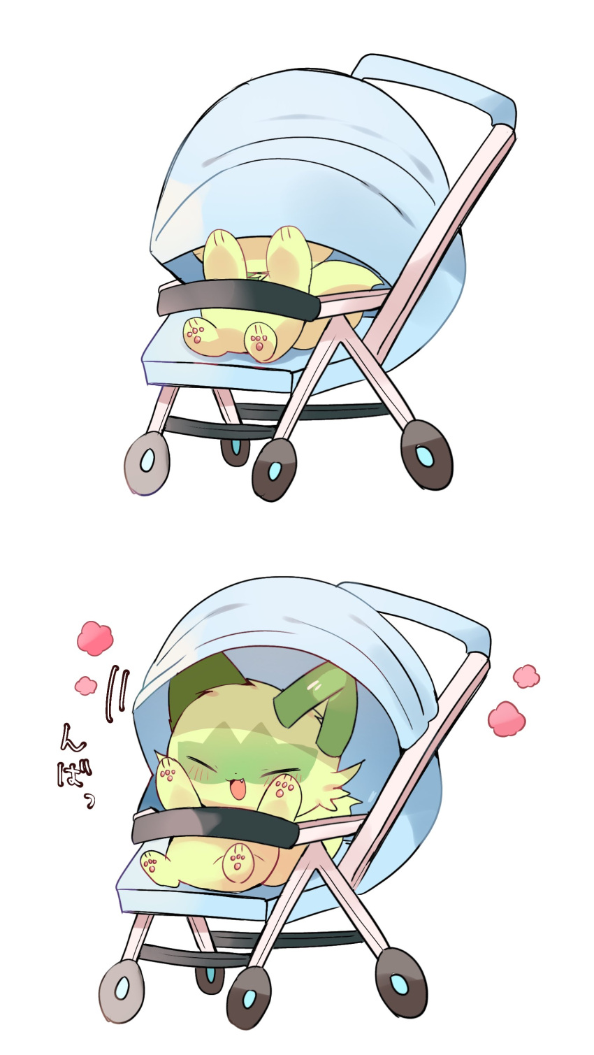 Safebooru - absurdres animal focus closed eyes commentary request green ...