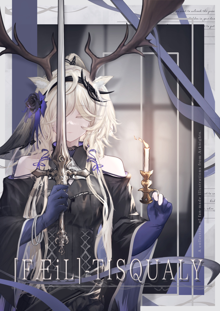 Safebooru - 1girl absurdres alternate costume animal ears antlers ...