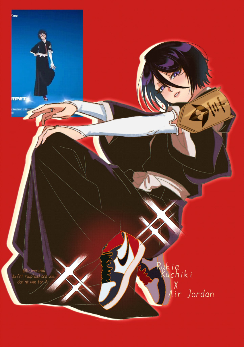 Safebooru - 1girl air jordan black hair bleach bleach: sennen kessen ...