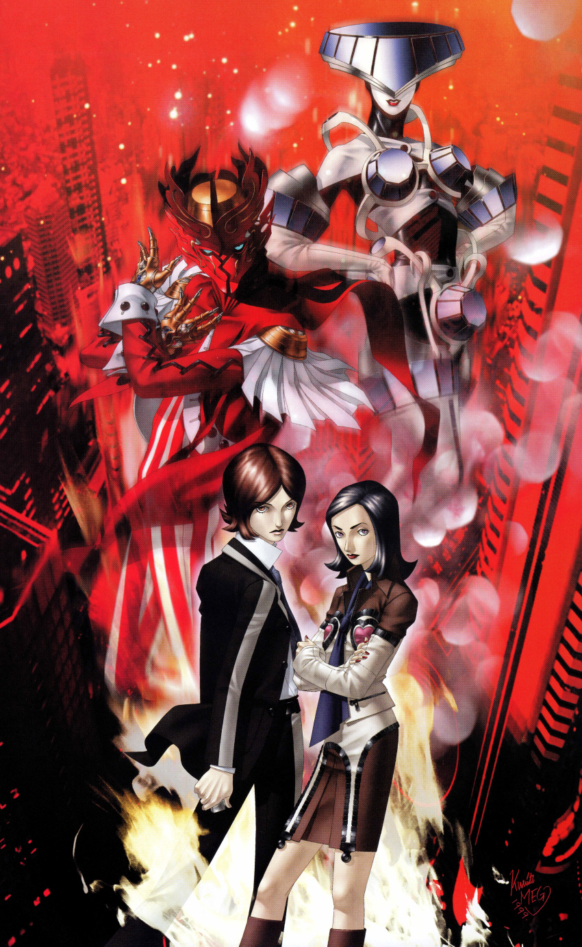 Safebooru - 1boy 1girl absurdres amano maya apollo (persona 2) artemis ...