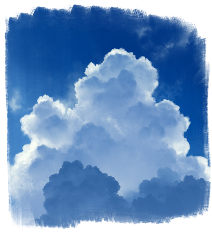Safebooru - blue sky border chinese commentary clouds cloudy sky ...