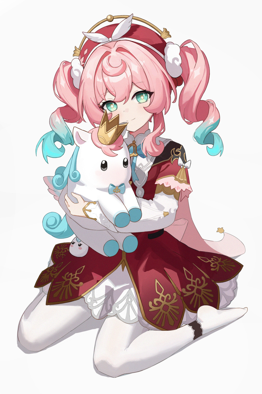 Safebooru - 1girl absurdres aqua bow aqua eyes aqua hair beret black ...